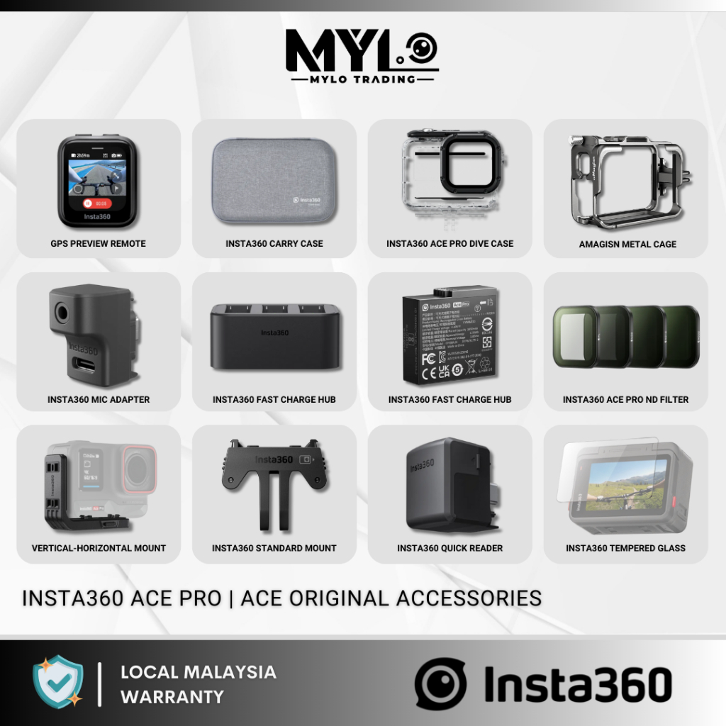 Insta360 Ace Pro | Ace Original Accessories (Battery/Fast Charge Hub ...