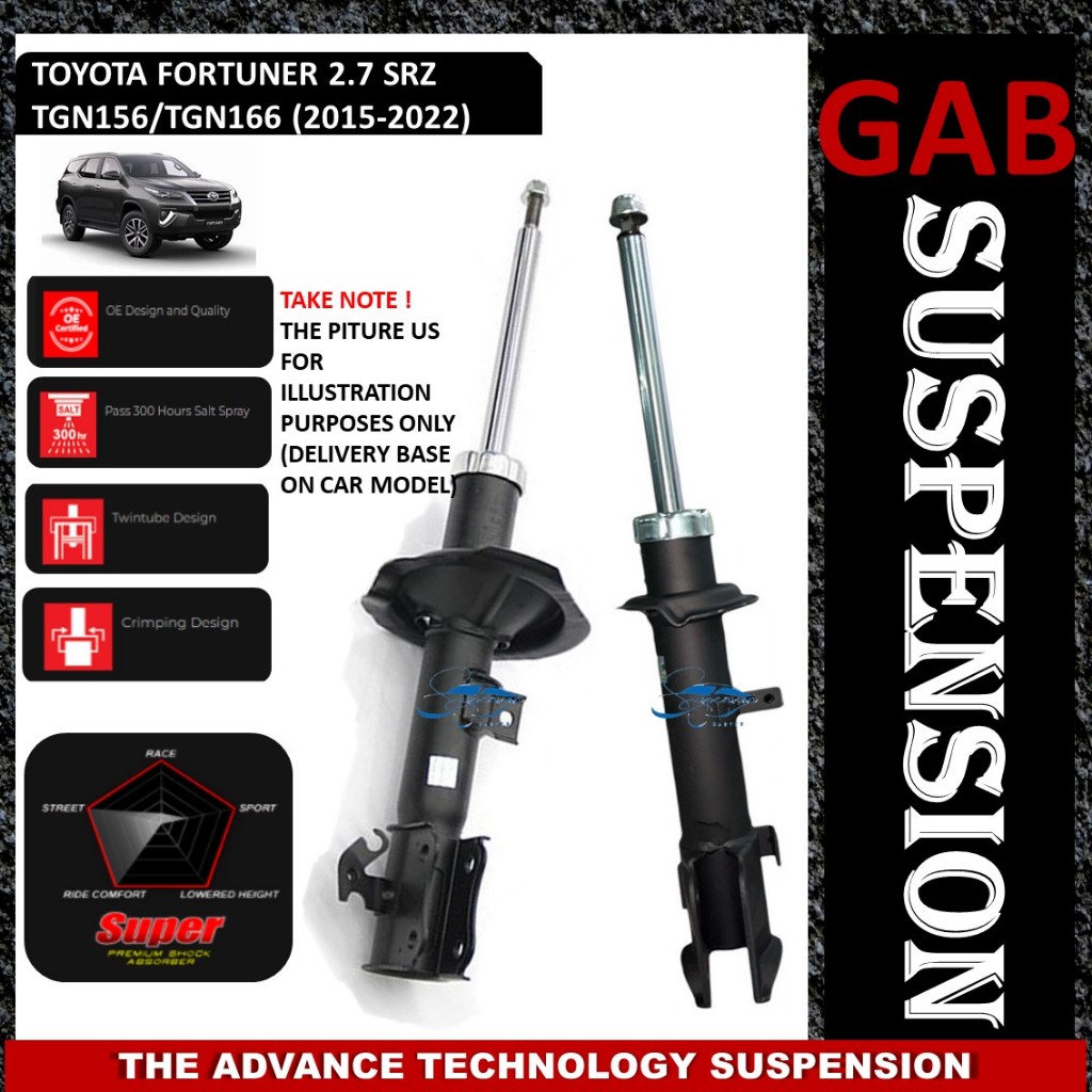 ORIGINAL SET GAB SUPER FRONT ABSORBER - TOYOTA FORTUNER 2.7 SRZ TGN156 ...