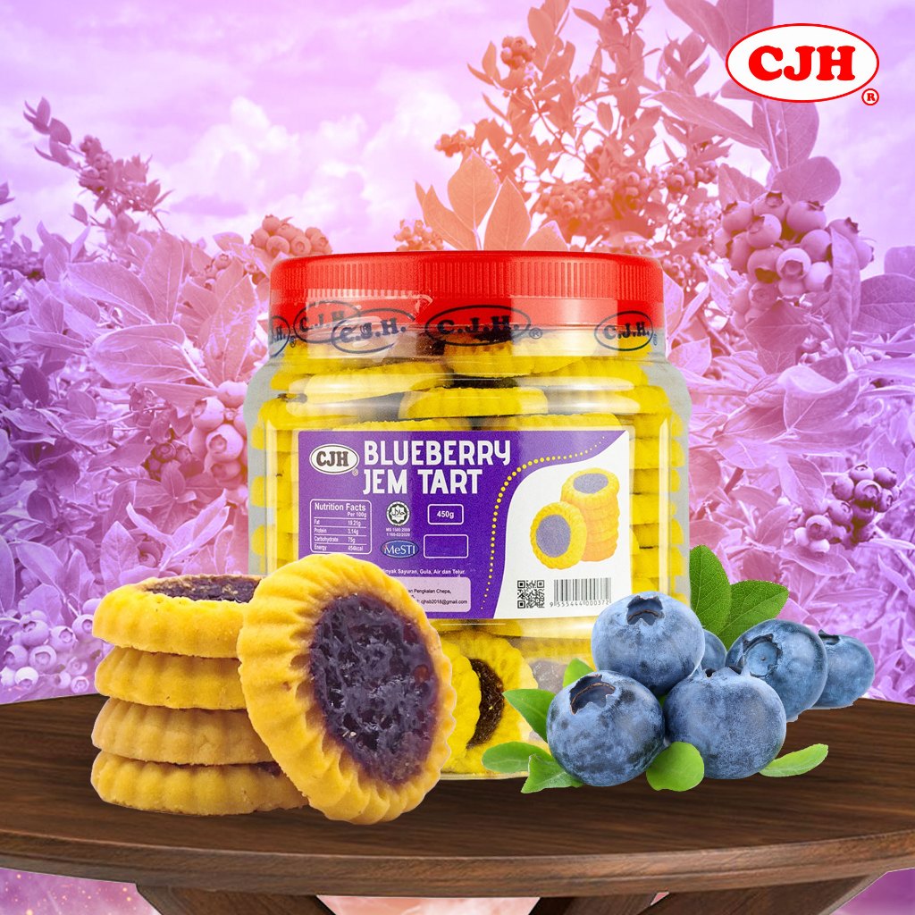 Handmade Blueberry Jem Tart CJH (400g)[HALAL][MeSTI][#DIBUAT KELATE ...