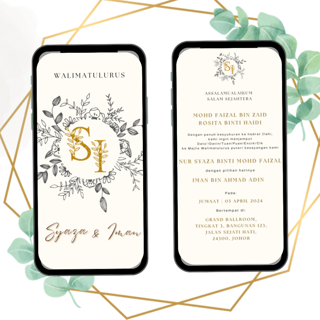 Kad Kahwin Digital | Wedding Card Digital | E-card Invitation | Kad Jemputan Digital | Muslim ...