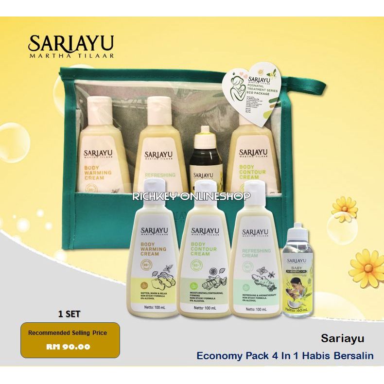 Sariayu Set Bersalin / Set Berpantang 4 In 1 ( Tapel , Pilis , Param ...