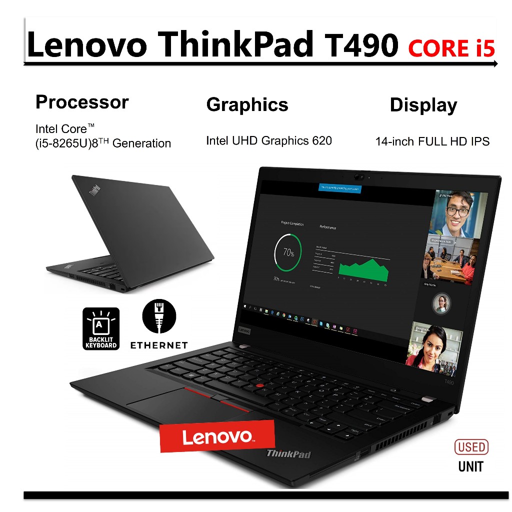 Lenovo ThinkPad T14s Laptop, 14" FHD Display, Intel Core i7-10TH GEN ...