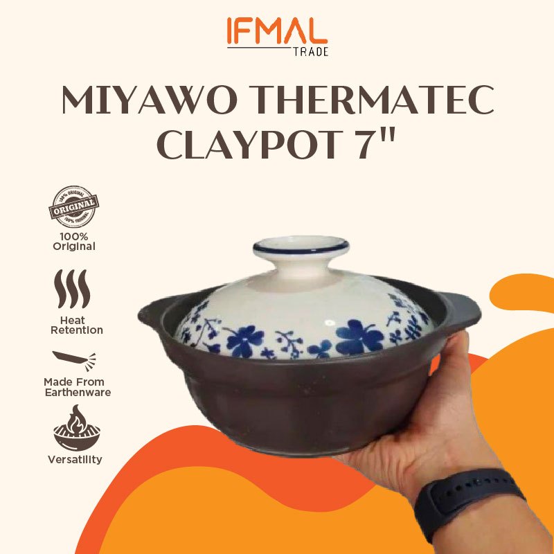 Thermatec Claypot 7" In Box (V-K) Periuk Tanah Liat Cookware | Shopee ...