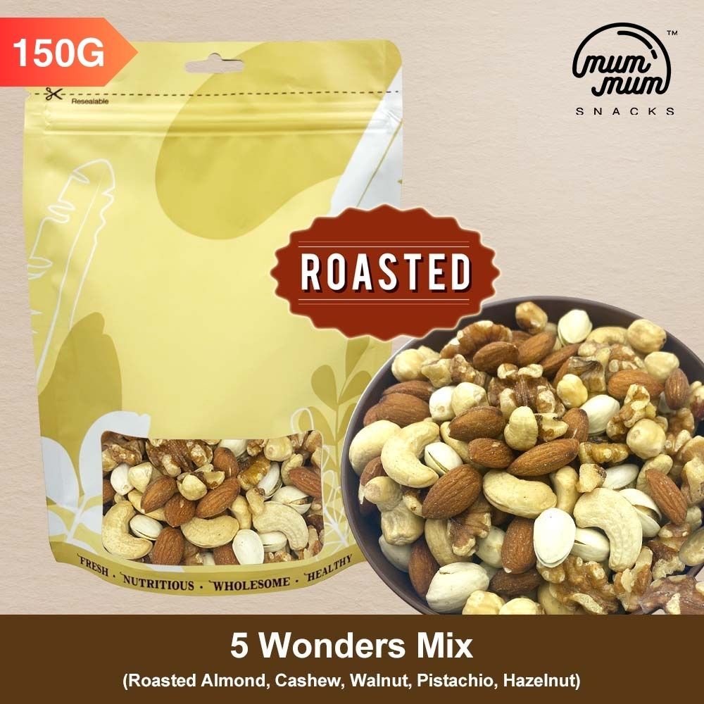 Mum Mum 5 Wonders Premium Roasted Mixed Nuts [150g & TWIN PACK ...