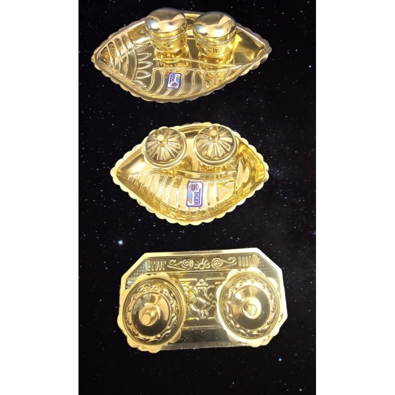 Brass Unique Designed kum kum/Haldi Kumkum chimil Plate for Home Pooja ...