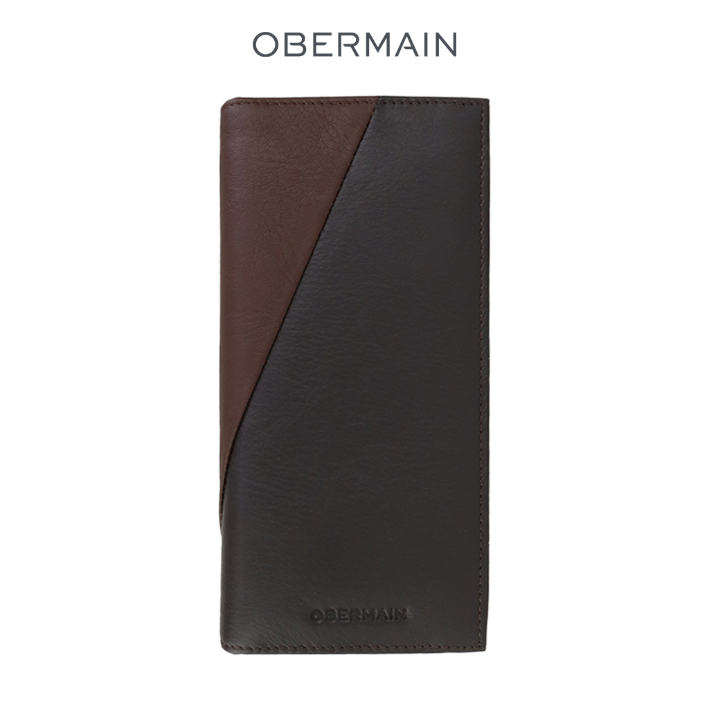 OBERMAIN Genuine Leather RFID Long Wallet OBW223G3 (221005D3) Brown ...