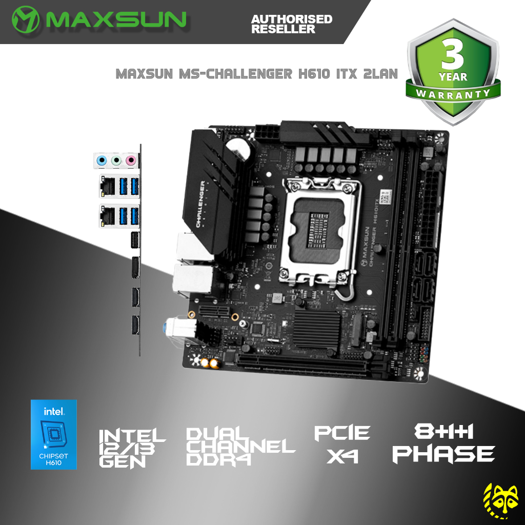 MAXSUN MS-Challenger H610 ITX 2LAN | Shopee Malaysia