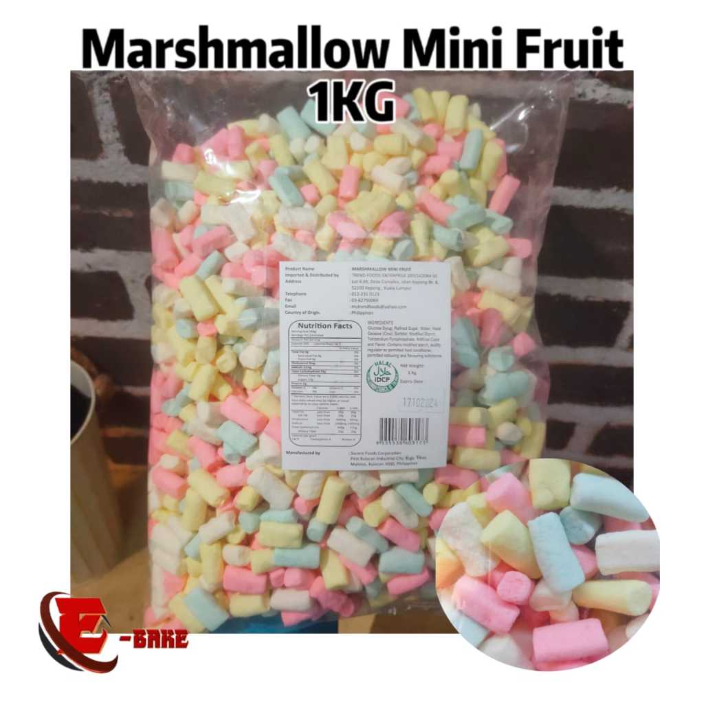 MARSHMALLOW MINI FRUIT |1KG |HALAL | Shopee Malaysia