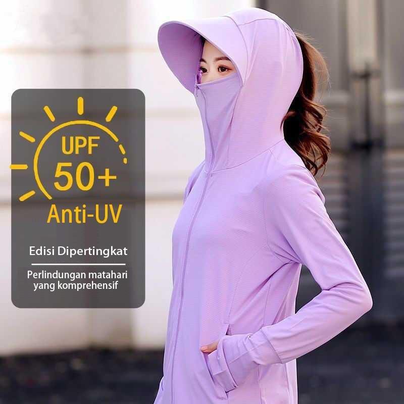 UPF50 Sunproof clothing Women UV Sun Protection Hoodie Long Sleeve Outdoor Running Hiking Jacket ...
