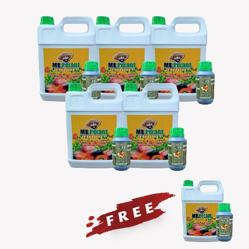 Pakej 5 Botol Percuma 1 Botol [𝟒𝐋𝐈𝐓𝐄𝐑] BAJA SAWIT MR PETANI | ANTI MELAWAS | SUPER SUBUR ...