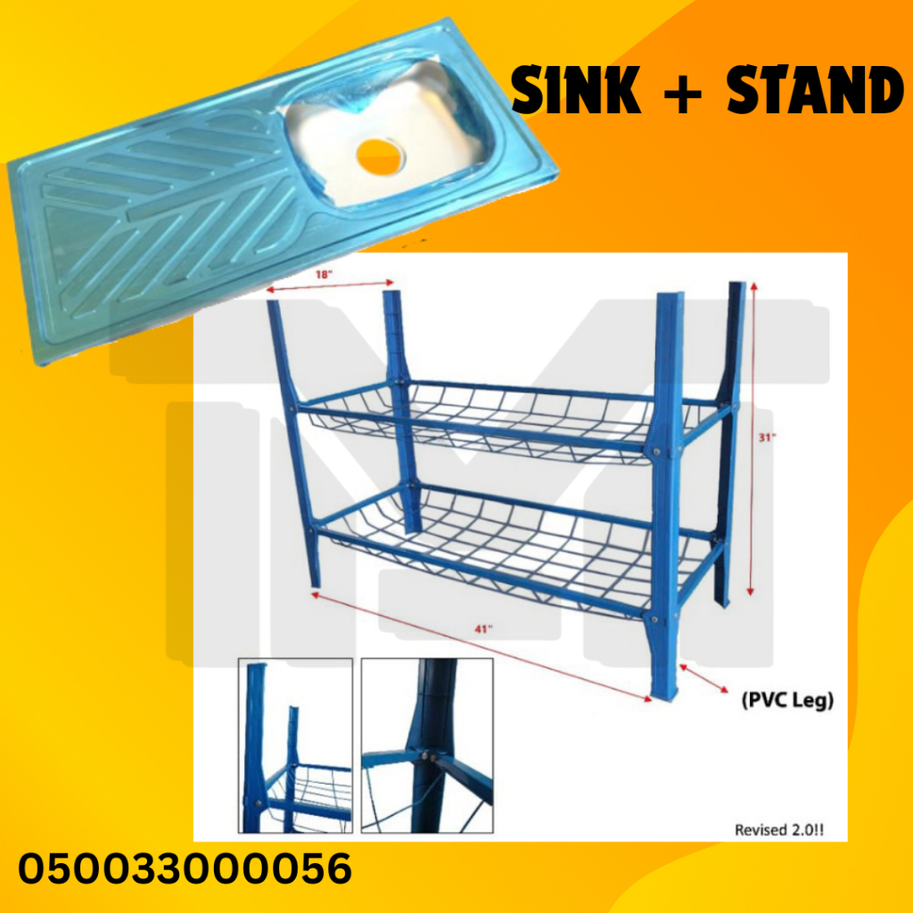 18" x42"Kitchen Stainless Steel Sink with Sink Stand Complete Set/Rak ...