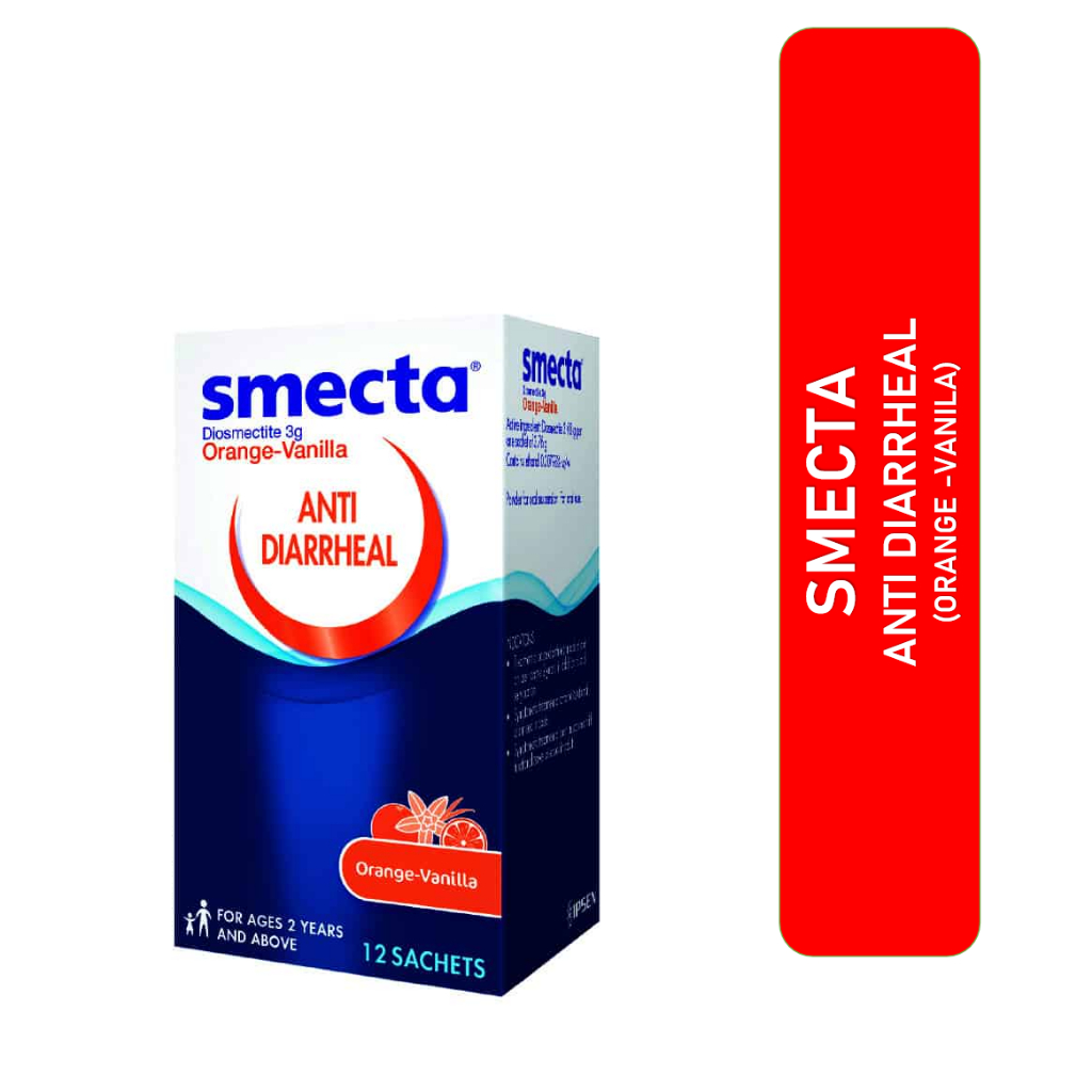 SMECTA 3G X 12SACHETS (ANTI DIARRHEAL) ORANGE-VANILA EXP : 05/2026 ...