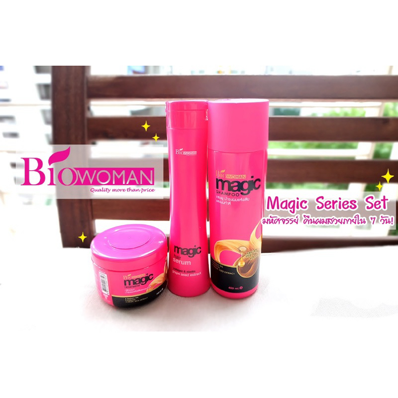 🔥Bio woman magic hair shampoo, conditioner , serum Biowoman (Shampoo ...