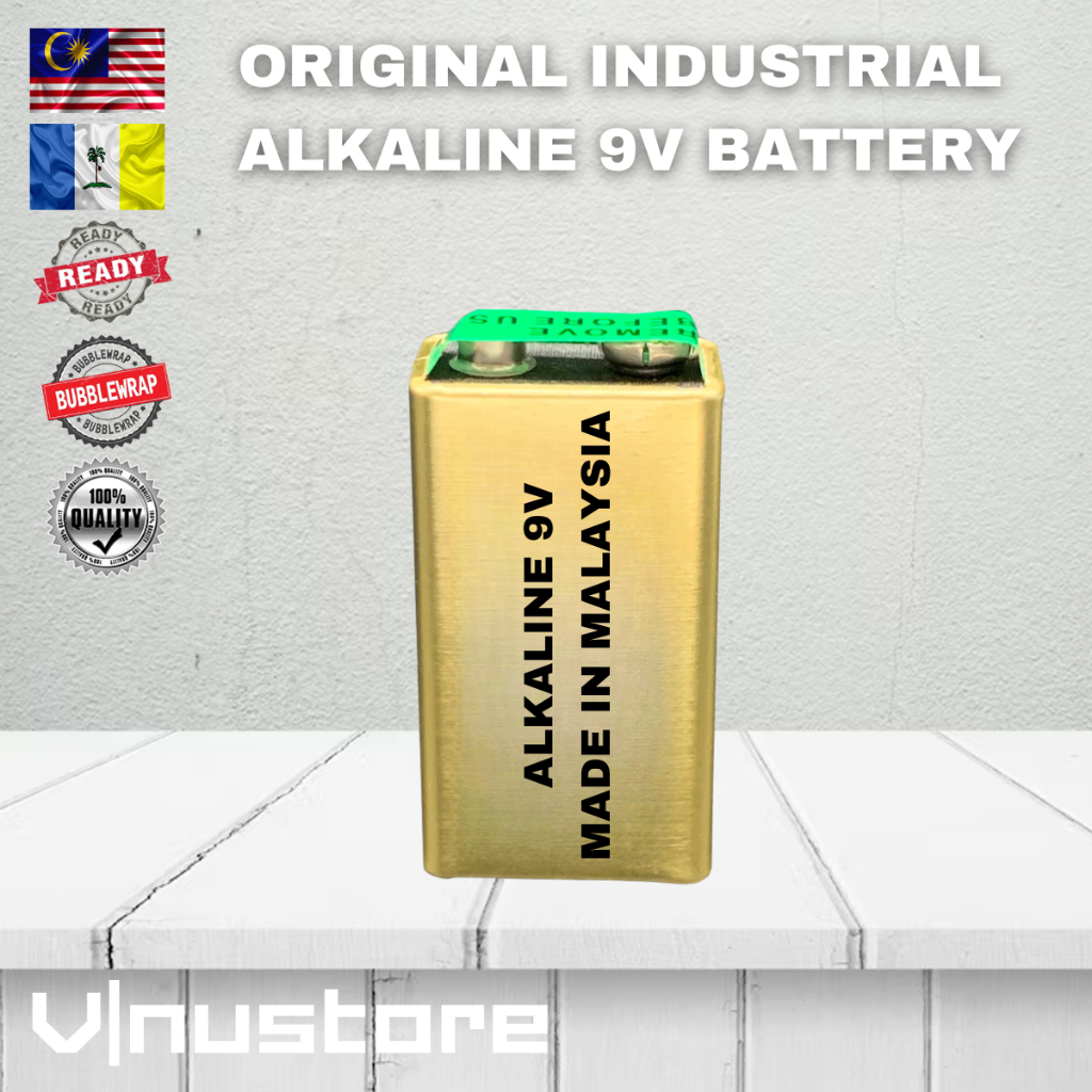 Original 9V Battery Alkaline Gold For Industrial Heavy Duty Bulk Made ...