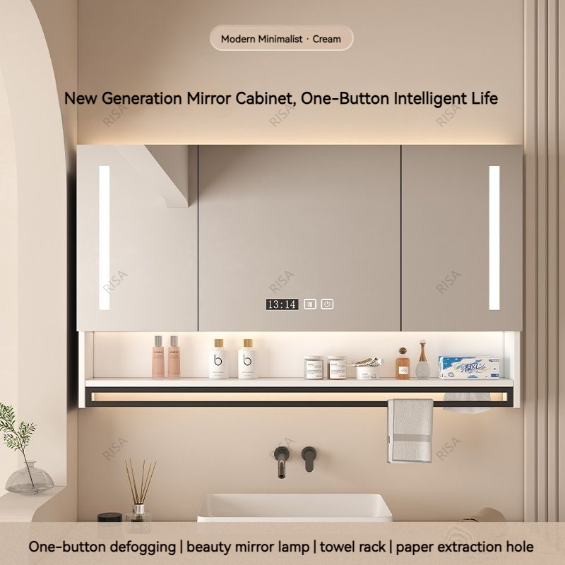 LED Mirror Cabinet Wall Mirror Vanity Mirror Bathroom Lampu Cermin ...