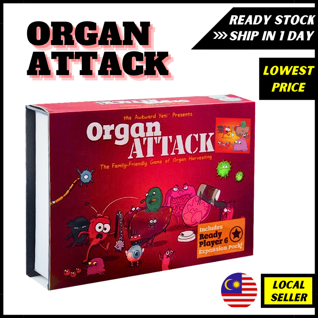 Organ Attack Board Game Awkward Yeti Edition Card Game for Kids Family ...