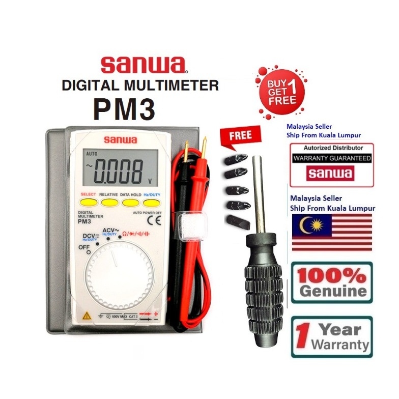 SANWA PM3 Pocket Type Digital Multimeter (NEW & ORI SANWA) | Shopee Malaysia