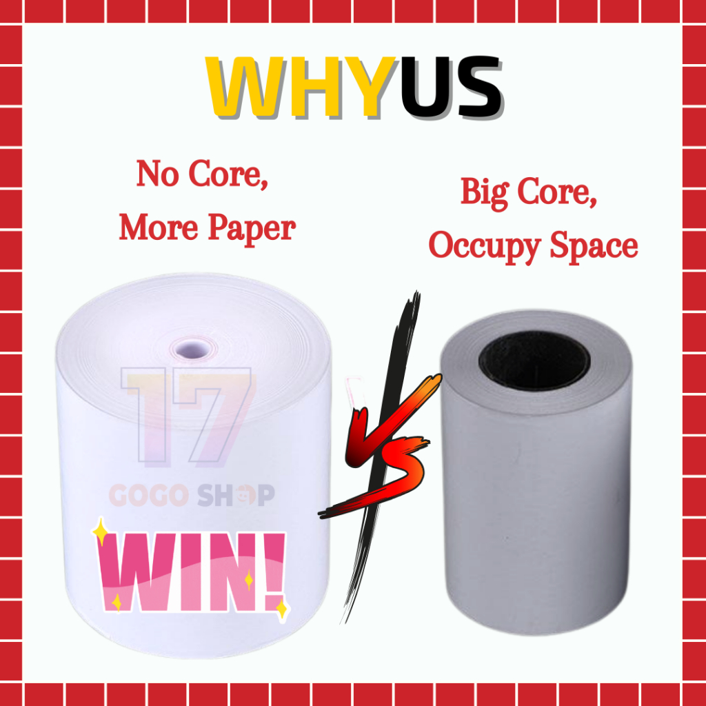 Thermal Paper Thermal Receipt Roll Pos Receipt Resit Pos Foodpanda Grab ...