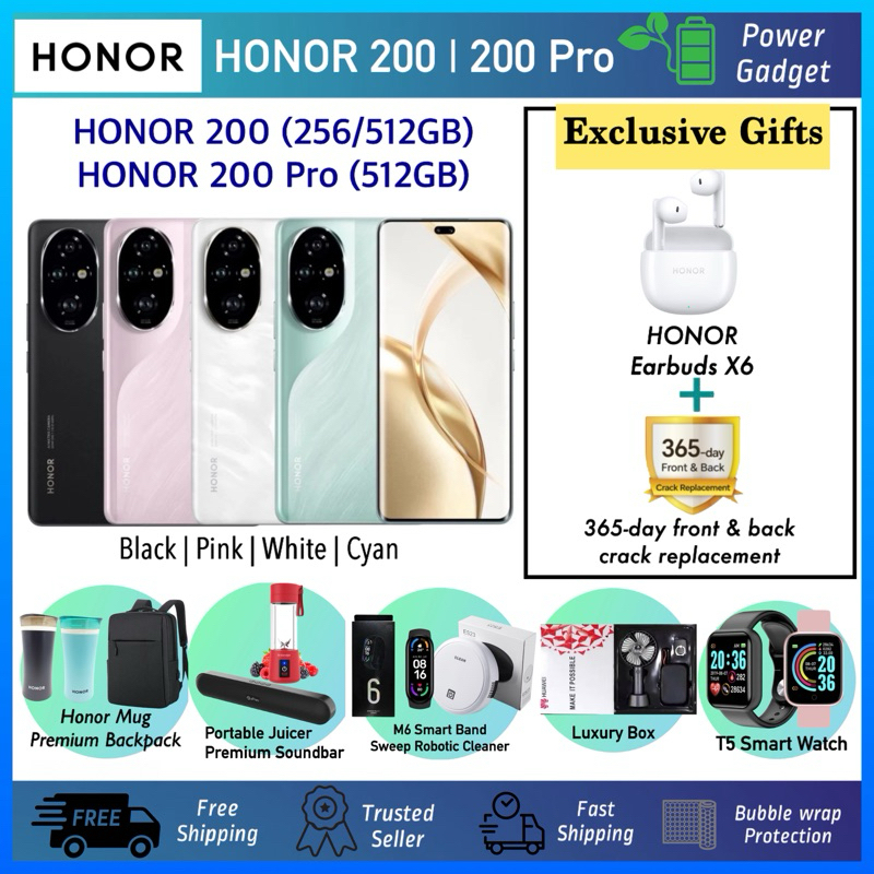 HONOR 200 Pro 5G 24GB(12+12)RAM 512GB | HONOR 200 5G 24GB(12+12)RAM 512GB/256GB | Original Honor ...