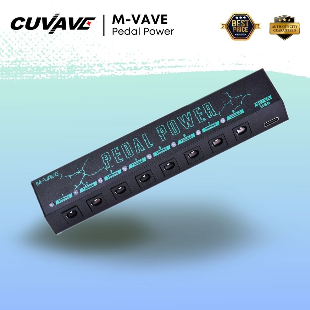 M-Vave Pedal Power, 8 Isolated Ports Guitar Pedal Effect Power Supply ...