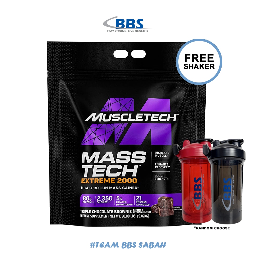 Muscletech Masstech Extreme 2000 (20lbs) - Weight Gainer, Mass Gainer, High Calories, FREE ...