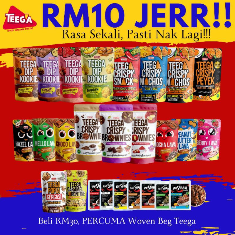 TEEGA Pelbagai Snack, Cookies, Choco Lava dan Sambal Ready To Eat, RM10 ...