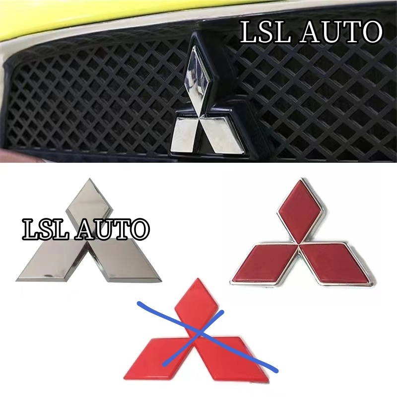Mitsubishi Front & Rear Chrome Badge Logo Car Emblem chrome logo ...