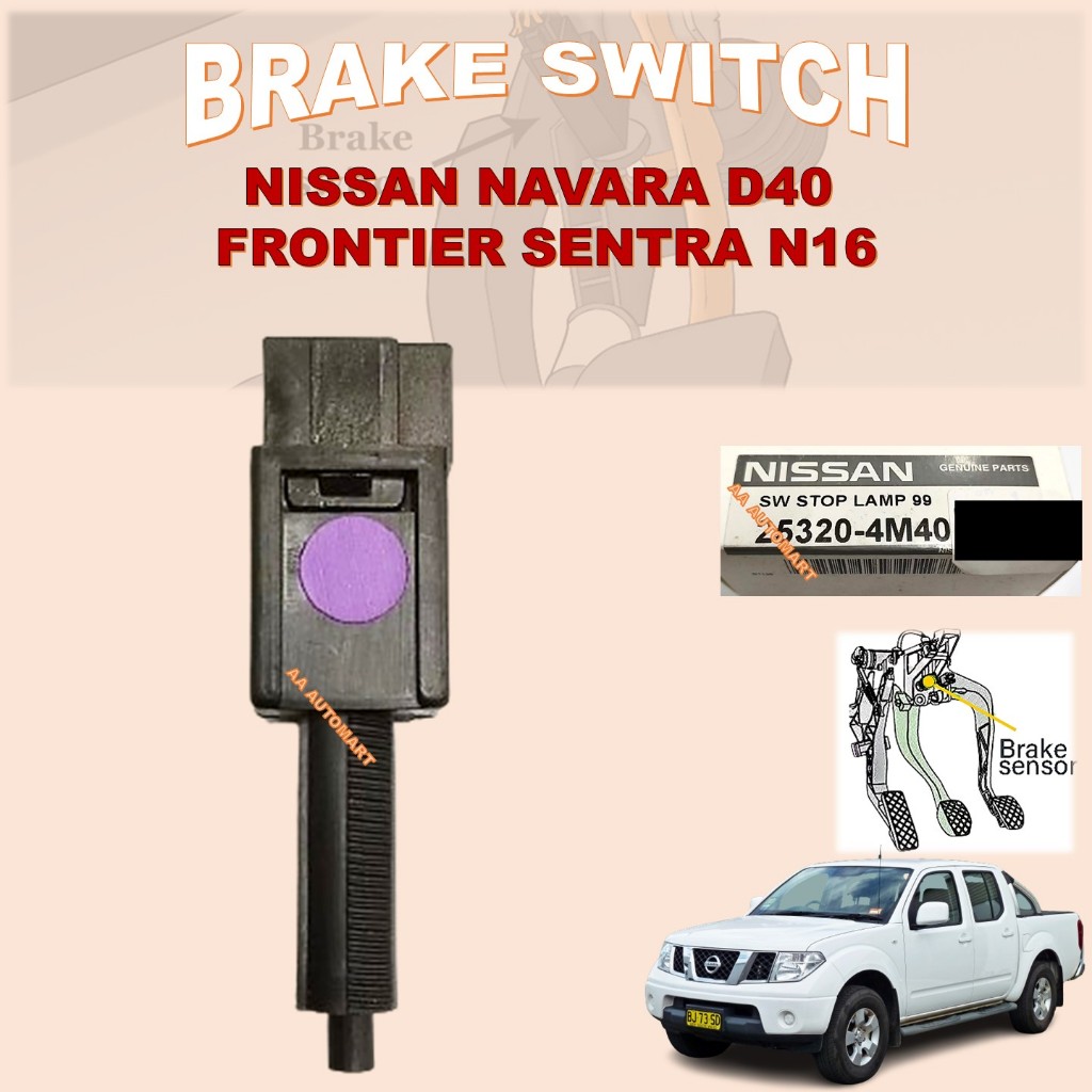 ORIGINAL NISSAN BRAKE SWITCH NISSAN NAVARA D40 FRONTIER SENTRA N16 ...