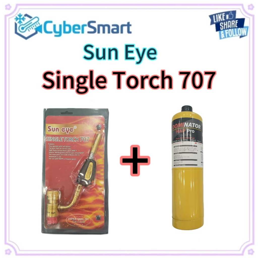 GAS HAND TORCH MAPP GAS SINGLE BARREL TORCH ( SUN EYE BRAND ) | Shopee ...