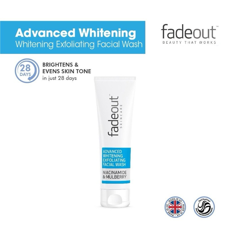 Fadeout Advanced Whitening Exfoliating Facial Wash 100ml | Shopee Malaysia