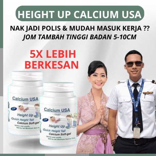 UBAT TINGGI BADAN ORIGINAL USA HEIGHT UP CALCIUM SUPPLEMENT TAMBAH ...