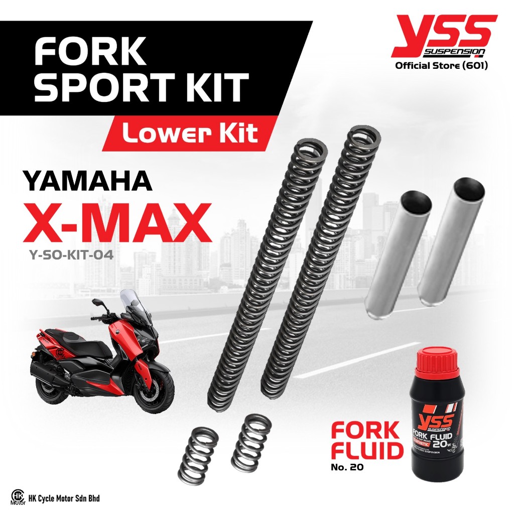 X-MAX YSS Front shock absorber lower kit (FORK SPORT KIT) for scooter ...