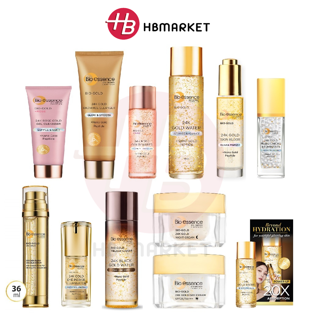 Bio-Essence 24K Gold / Gold Rose Water | Cleanser | Serum | Skin Elixir | Eye Power | Day Night ...