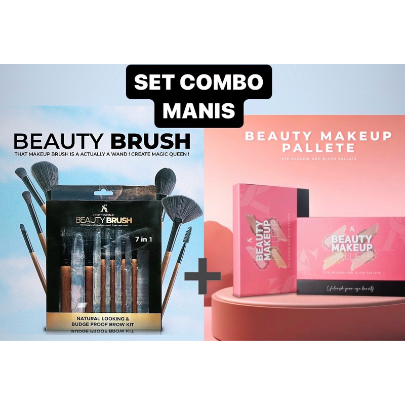 DHERBS- SET COMBO MANIS (BEAUTY PALLETE & BEAUTY BRUSH) | Shopee Malaysia