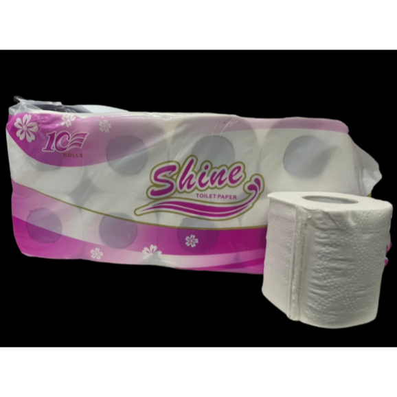 SHINE TOILET PAPER 2 PLY 10ROLL X 5PKT / HIGH QUALITY BATHROOM TISSUE ...