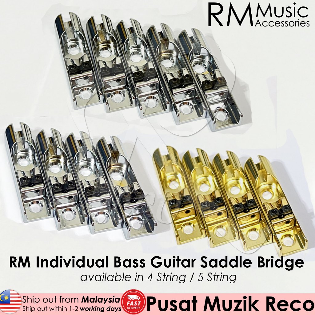 RM Bass Guitar Individual Bridge Saddle Tailpiece 4 String 5 String ...