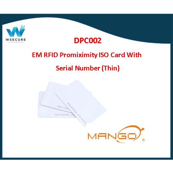 10pcs 125Khz EM RFID Proximity ISO Card with Serial Number (Thin ...