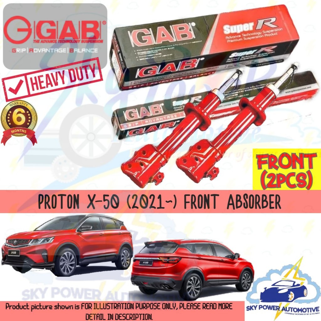 PROTON X-50 X50 (2021~) GAB SUPER R SPORT PREMIUM HEAVY DUTY GAS SHOCK ABSORBER FRONT 2PCS ...