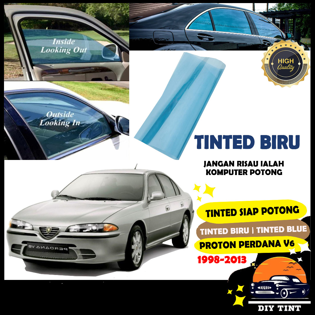 Proton Perdana V6 _TINTED CROMAX BIRU/Blue Tinted/Tinted Kereta/Car ...