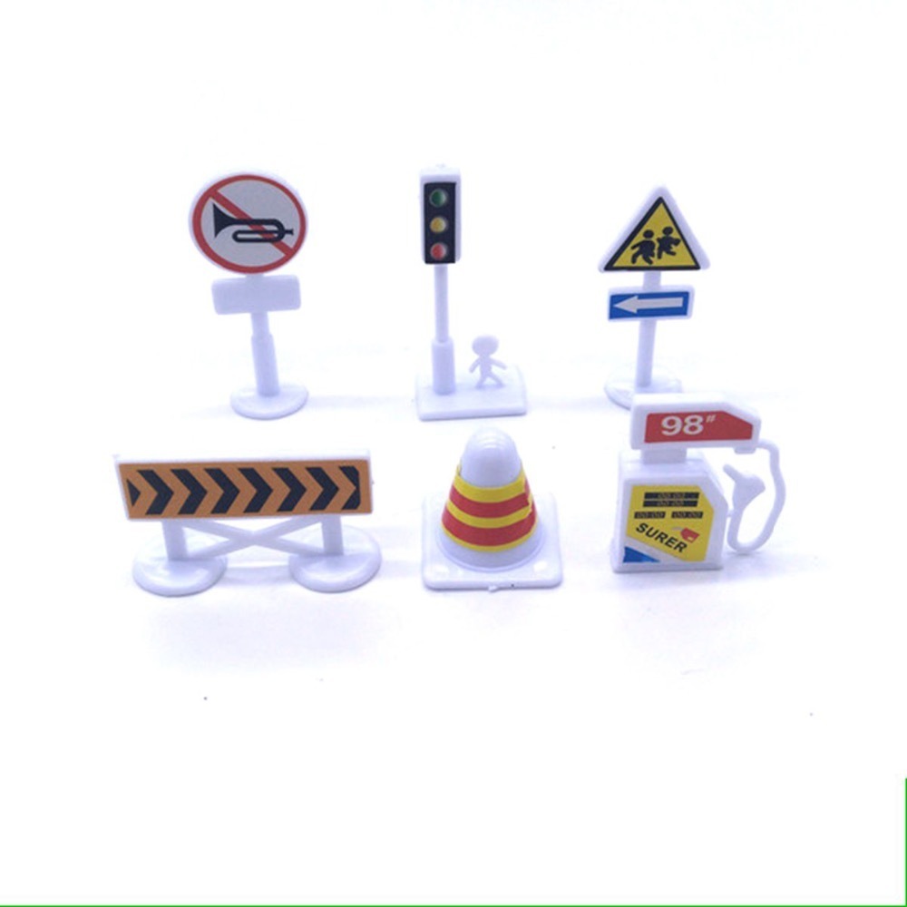 Car Road Signage For Car Toys 6pcs Road Signage Toys Lambang Papan ...