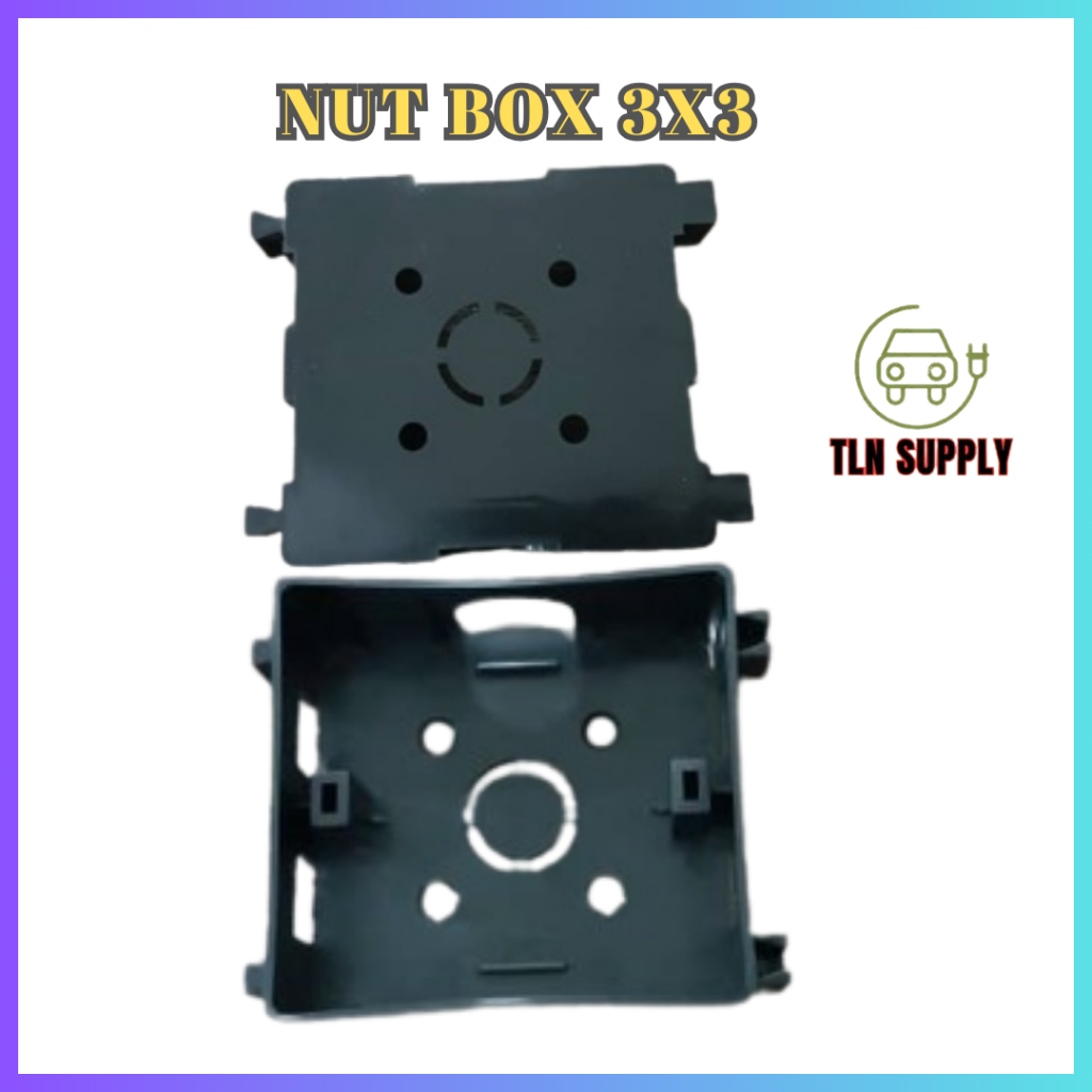 PVC BOX SURFACE TYPE NUT / ELECTRICAL BOX / WHITE BOX / Switch Socket ...