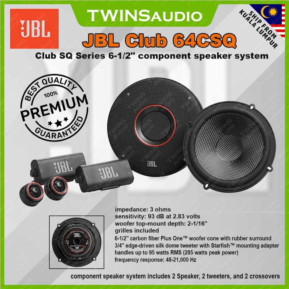 JBL Club Series 6-1/2" Car component speaker system | Shopee Malaysia