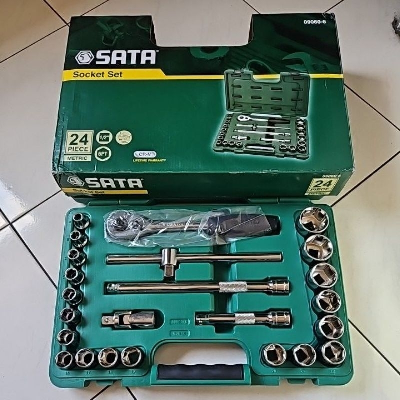 SATA SOCKET SET 24 PIECE METRIC 09060-6 SPANAR TOOLS SET | Shopee Malaysia