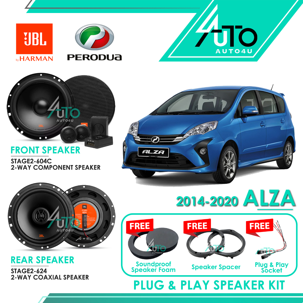 JBL x Perodua Alza 2014-2022 Plug & Play Car Speaker Audio PNP Stage2 ...