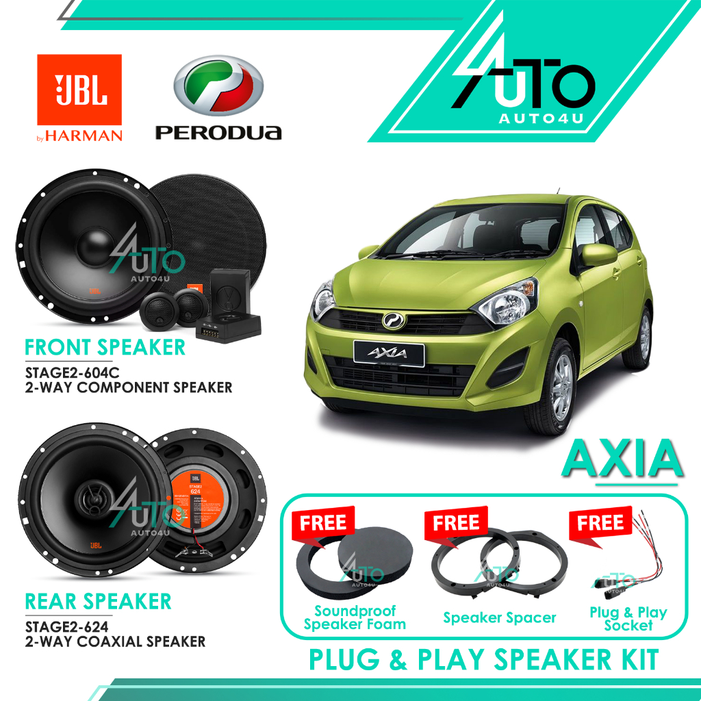 JBL Car Speaker Perodua Axia Plug & Play Audio PNP Front Rear Stage2 ...