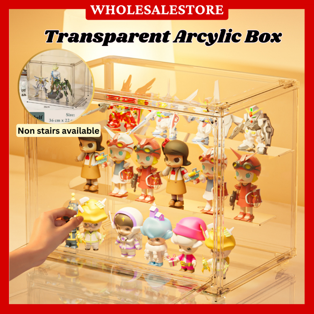 Popmart Toy Transparent Display Box Arcylic Storage Collection Figure ...