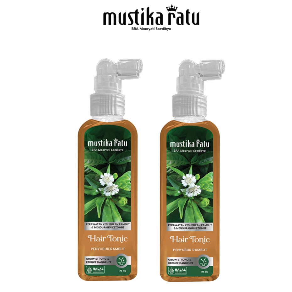 Mustika Ratu Hair Tonic for Hair Growth & Dandruff Treatment (175ml x 2 ...
