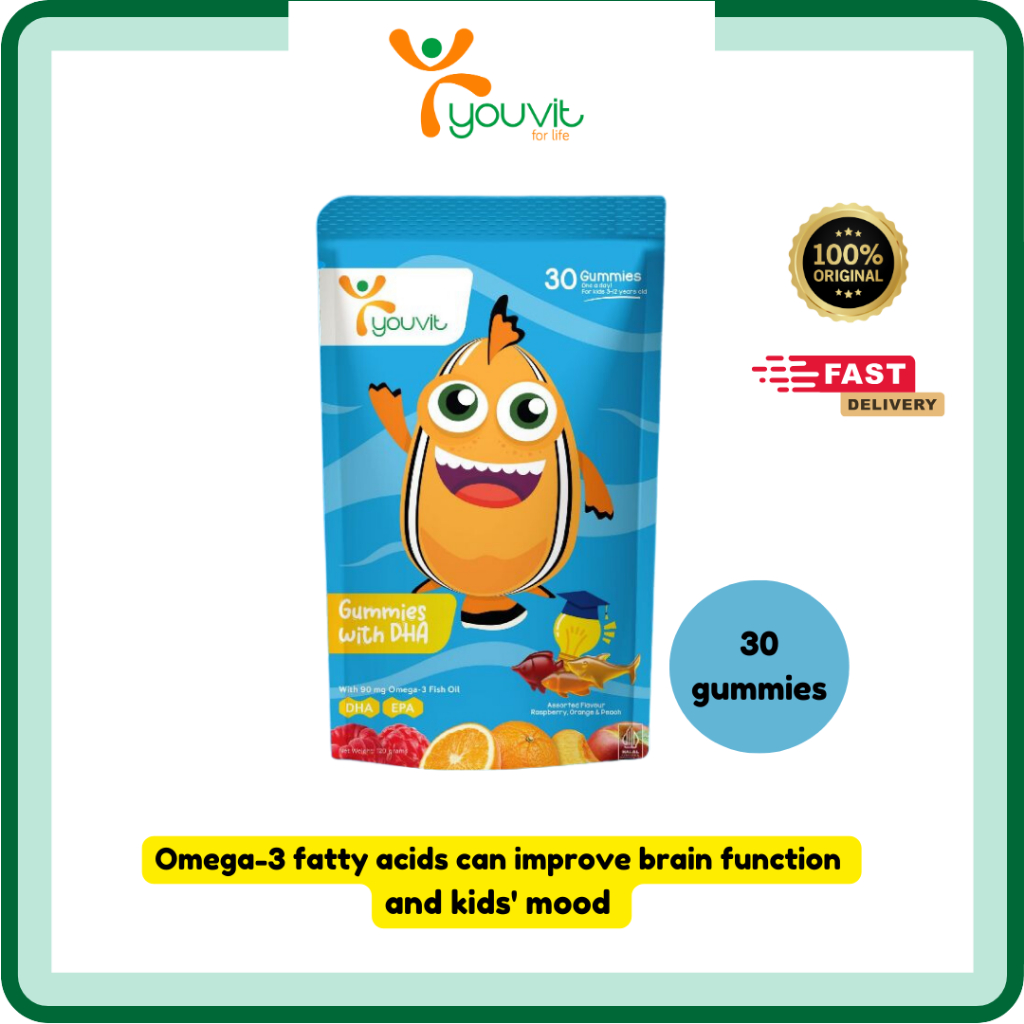 Youvit Kids DHA Gummies (30's) | 120g | EXP: 11/26 | Kids Gummies | DHA ...