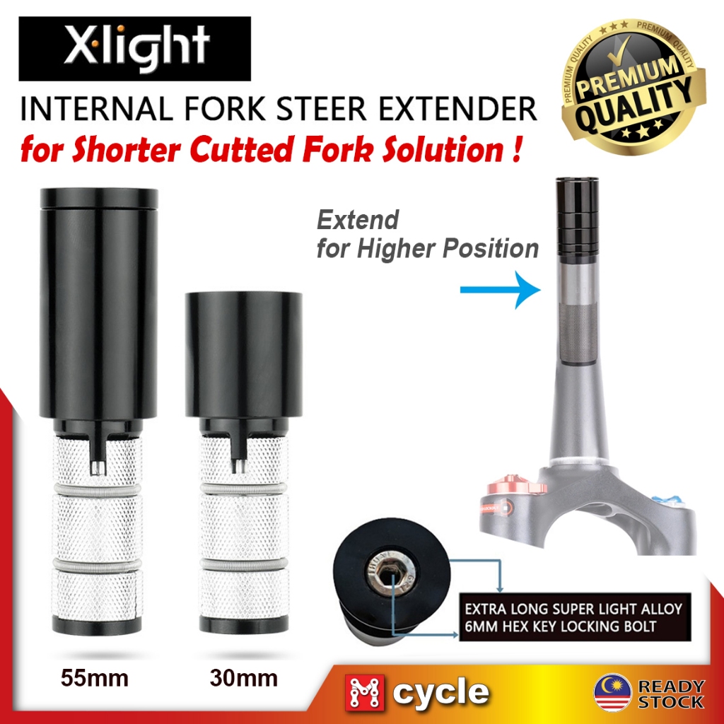Universal Internal Fork Steer Stem Extender MTB Road Bike Bicycle Alloy ...