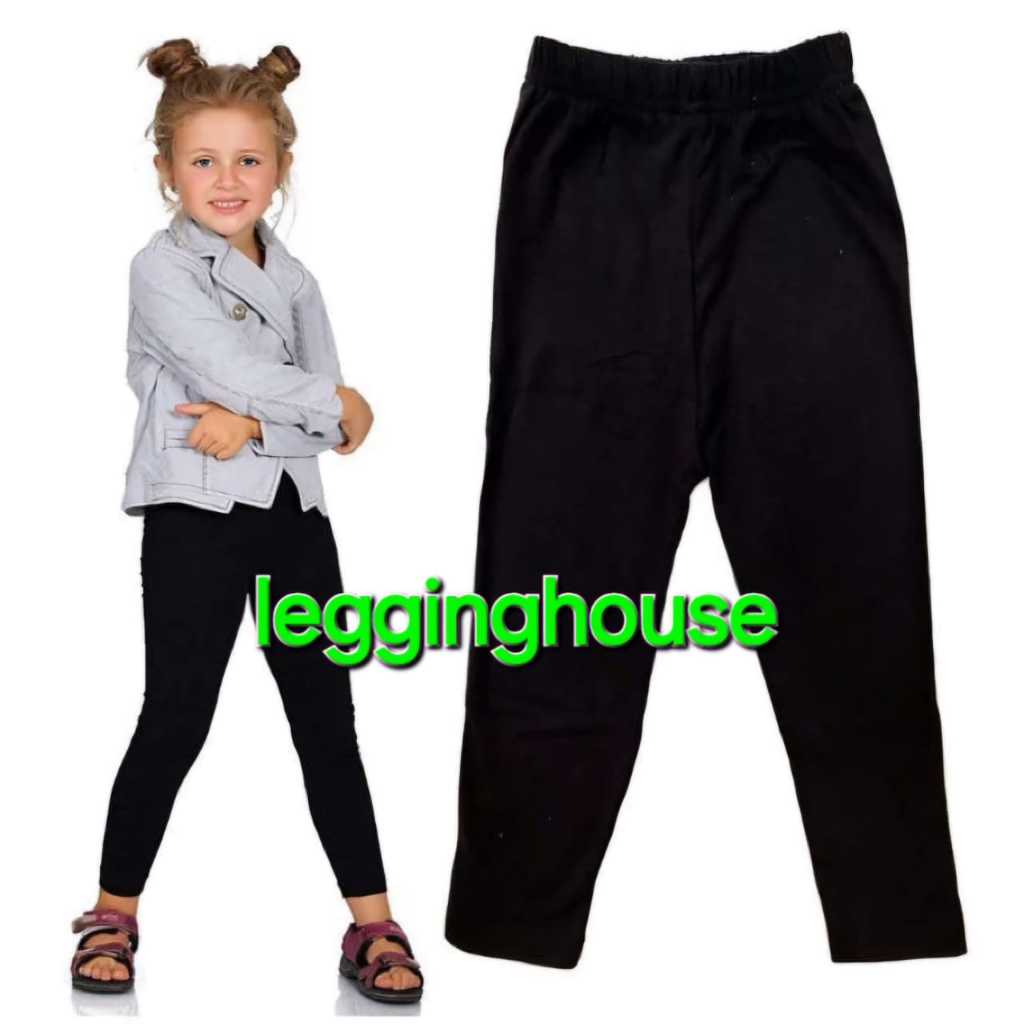 Legging Budak perempuan Hitam Sahaja (6m-9m-12years) | Shopee Malaysia
